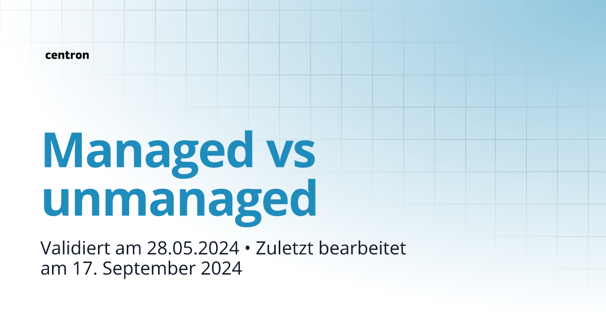 Managed vs unmanaged | Premium Full Managing